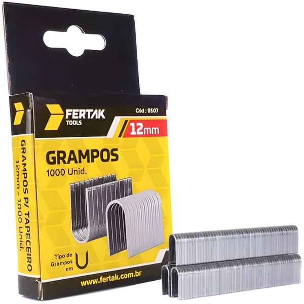 Grampos 12mm Tipo U Para Grampeador De Pressão Com 1000 Un | Fertak | Leroy Merlin